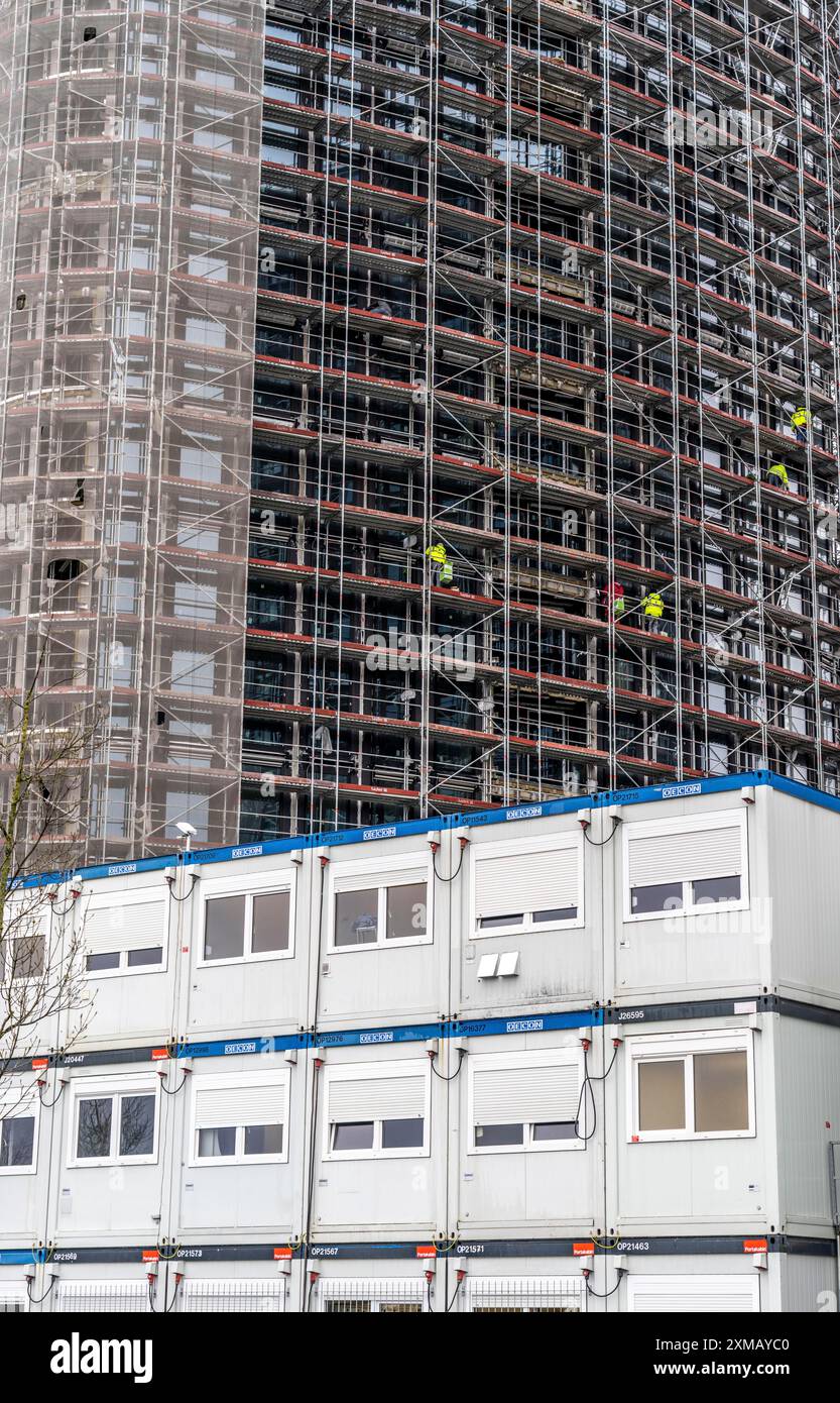 Large construction site, construction of a high-rise residential ...