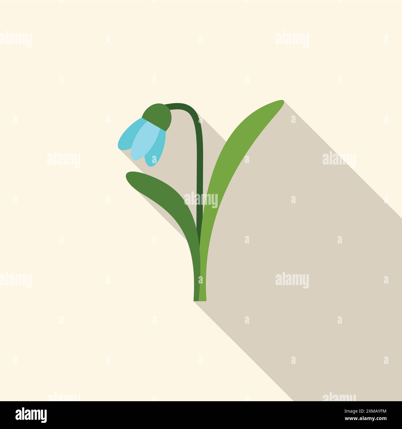 Galanthus nivalis snowdrop single Stock Vector Images - Alamy