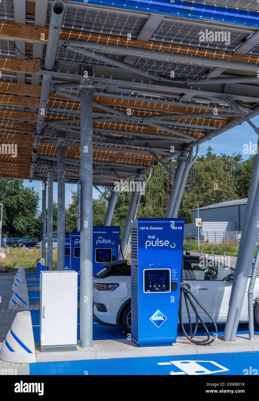 ARAL pulse e-charging station on the A3 motorway, Rees junction, in ...