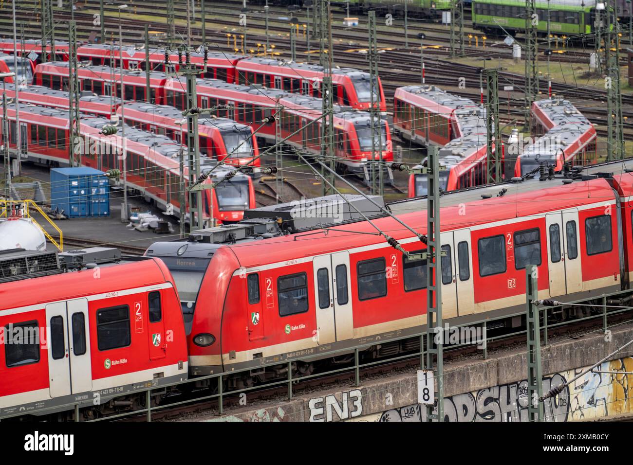 DB Regio stabling facility in Cologne Deutzerfeld, where suburban ...