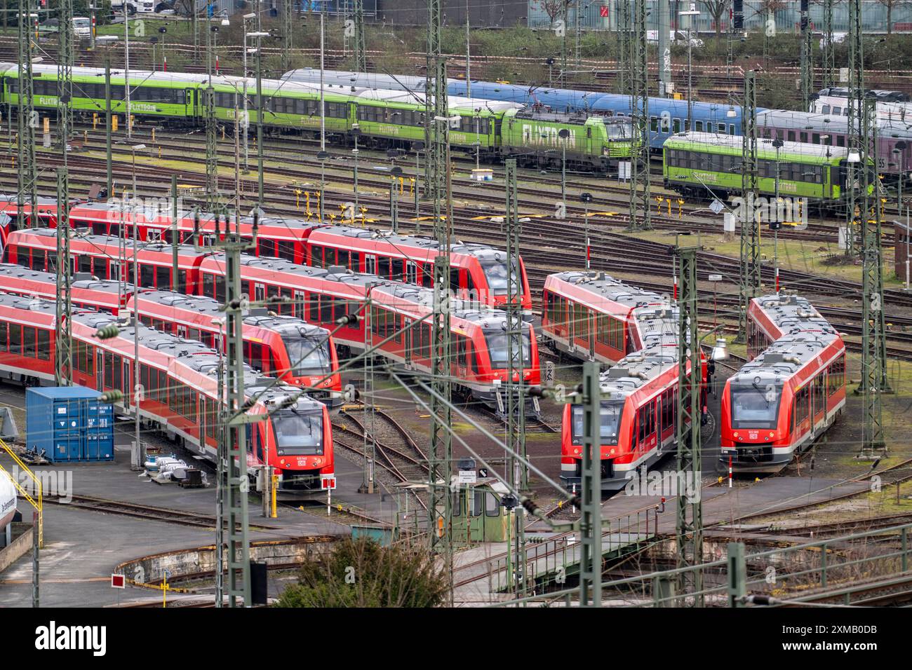 DB Regio stabling facility in Cologne Deutzerfeld, where suburban ...