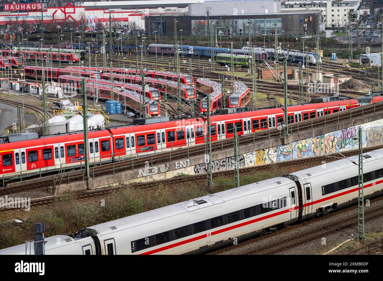 DB Regio stabling facility in Cologne Deutzerfeld, where suburban ...