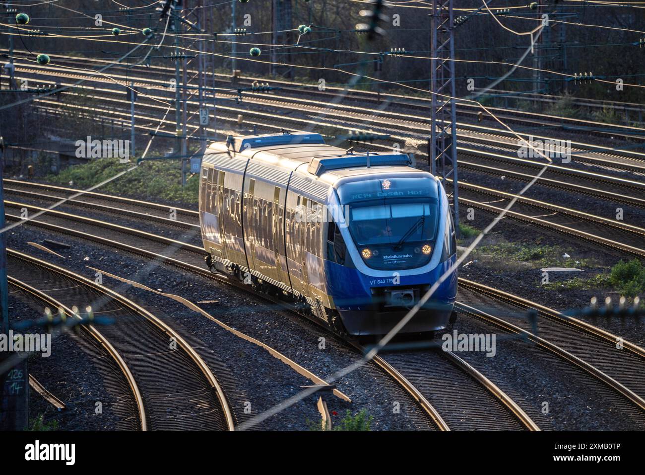 Regional express train, RE14, RheinRuhrBahn, diesel train, on the ...