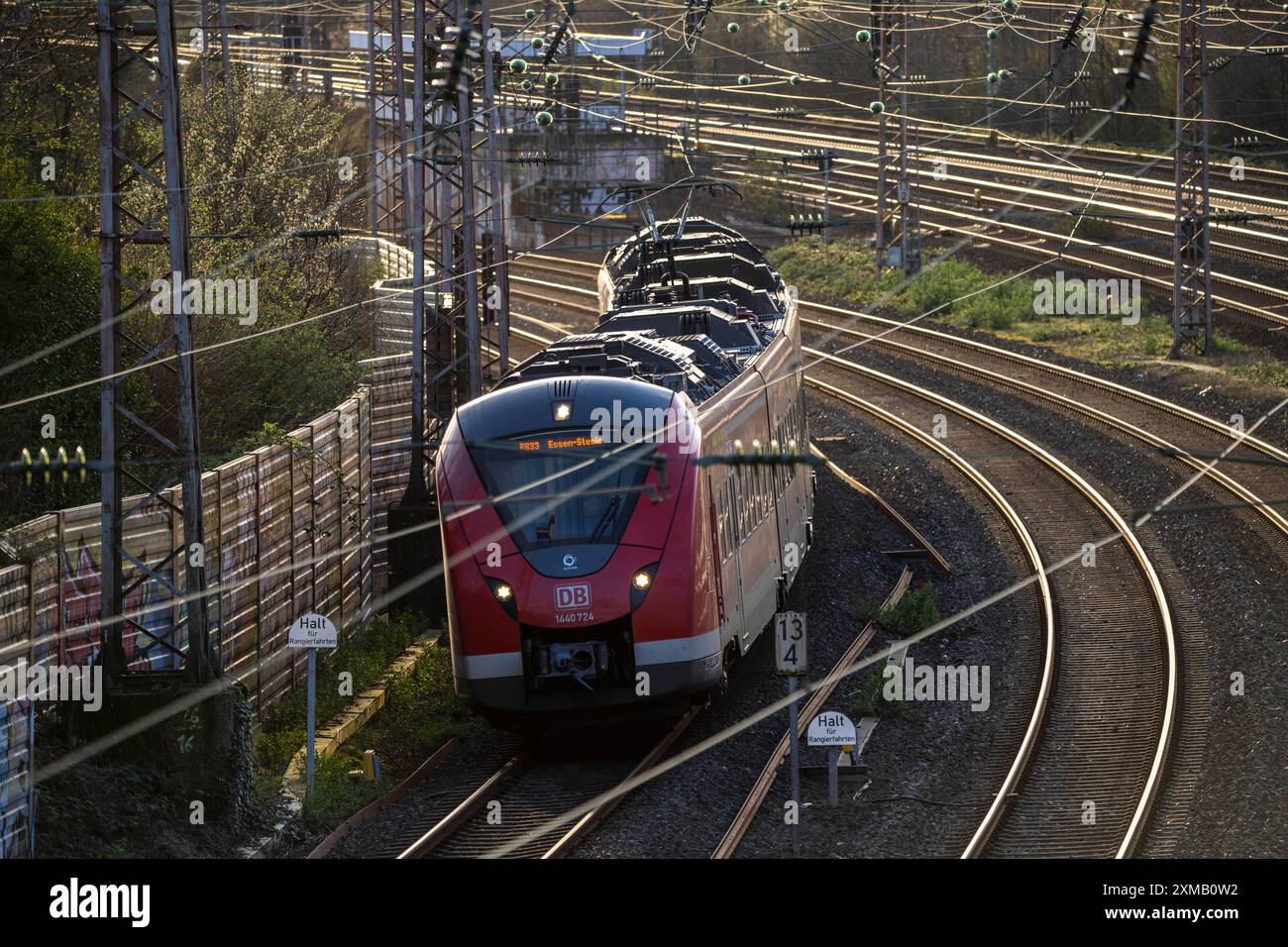 Regional train, RB 33, on the tracks, railway layout, railway line west ...