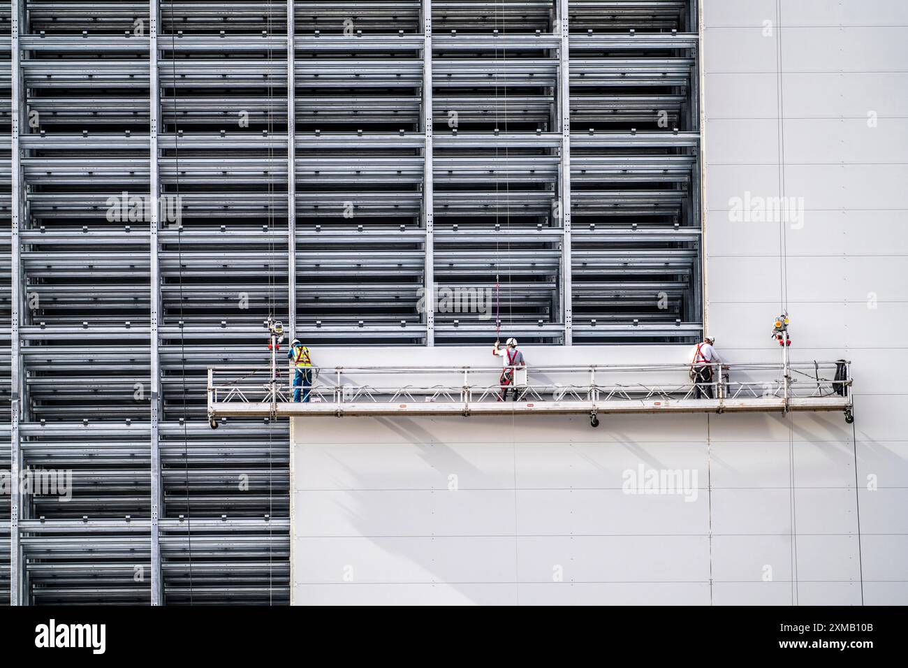 Construction of a high-bay warehouse, storage system for high space ...