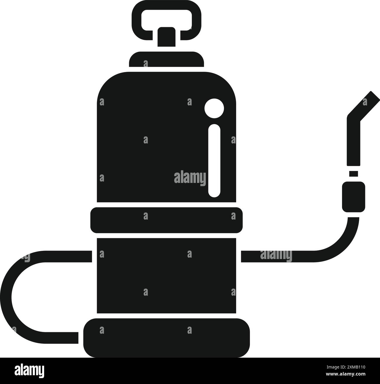 Simple icon of a gas welding and cutting torch, commonly used in ...