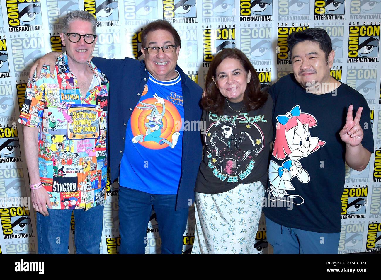 Bob Bergen, Jeff Bergman, Candi Milo und Eric Bauza beim Photocall zu ...