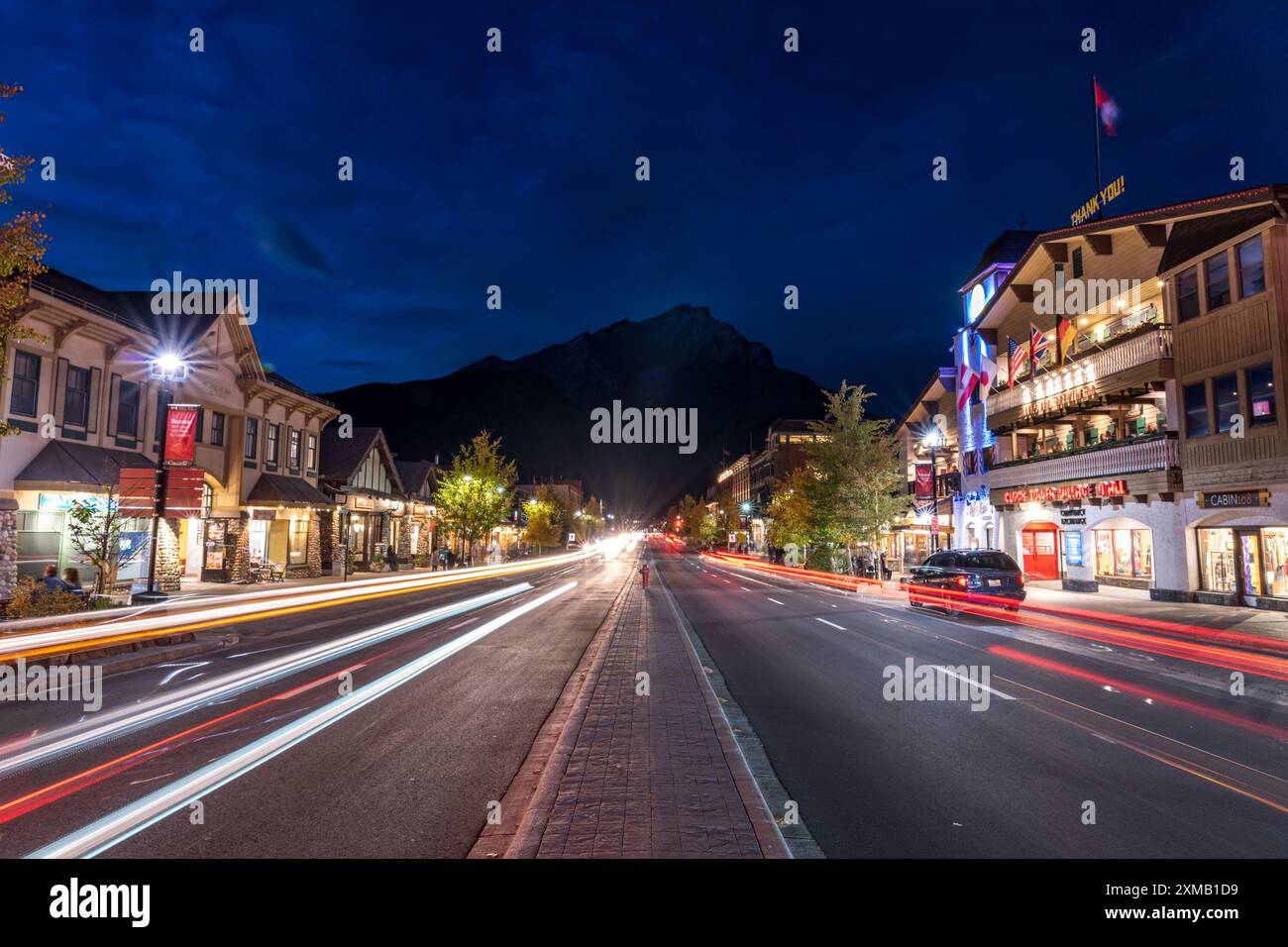 Banff, Alberta, Canada - SEP 07 2020 : Banff Avenue street view in ...