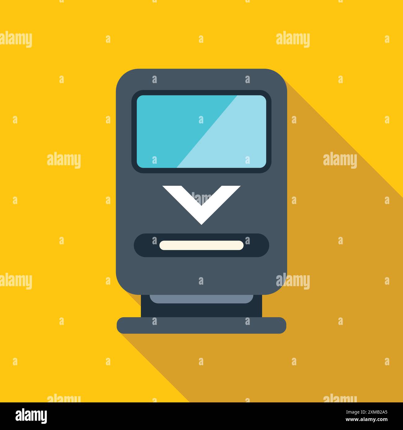 Minimalist icon of a modern high speed train approaching the station ...