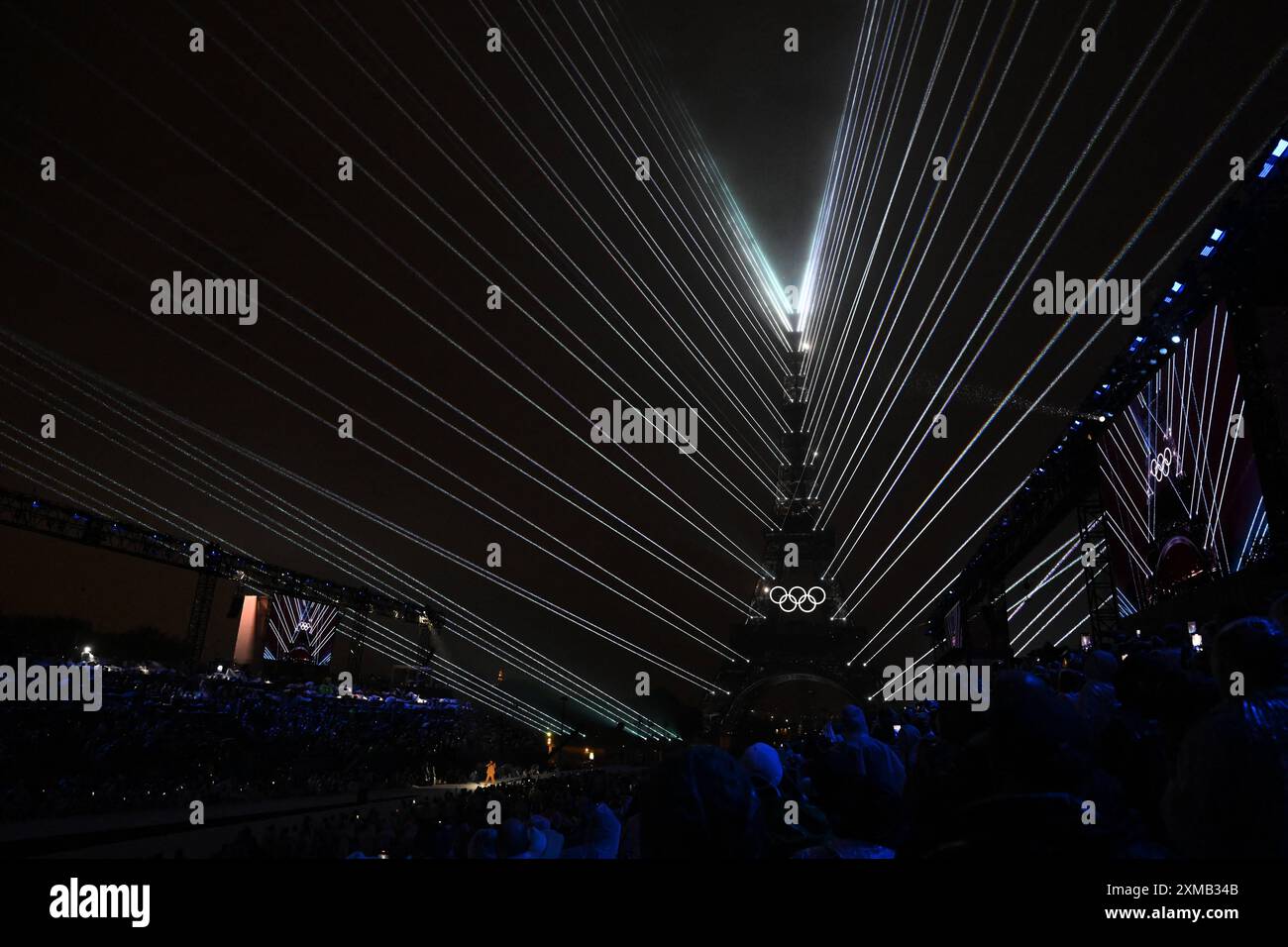 Paris, France. 26th July, 2024. Overview of the Trocadero venue, with ...