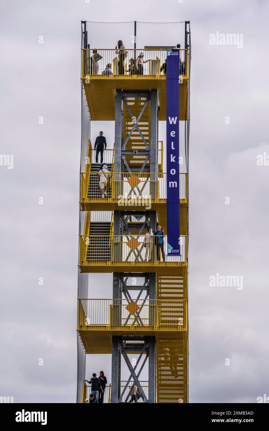 Temporary observation tower at the historic Binnenhof, during ...