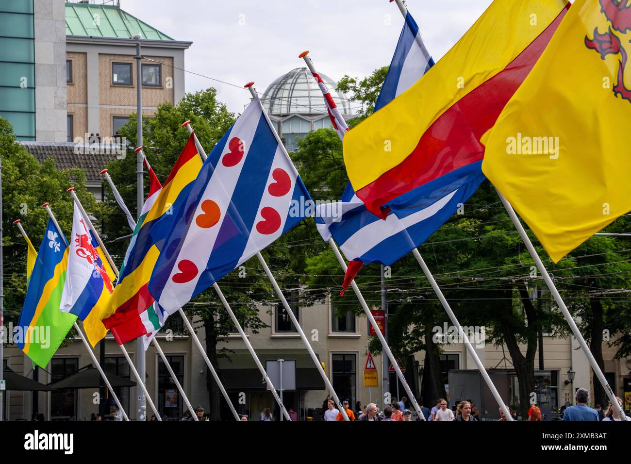 Flags, flags of the 12 different provinces of the Netherlands, at the ...