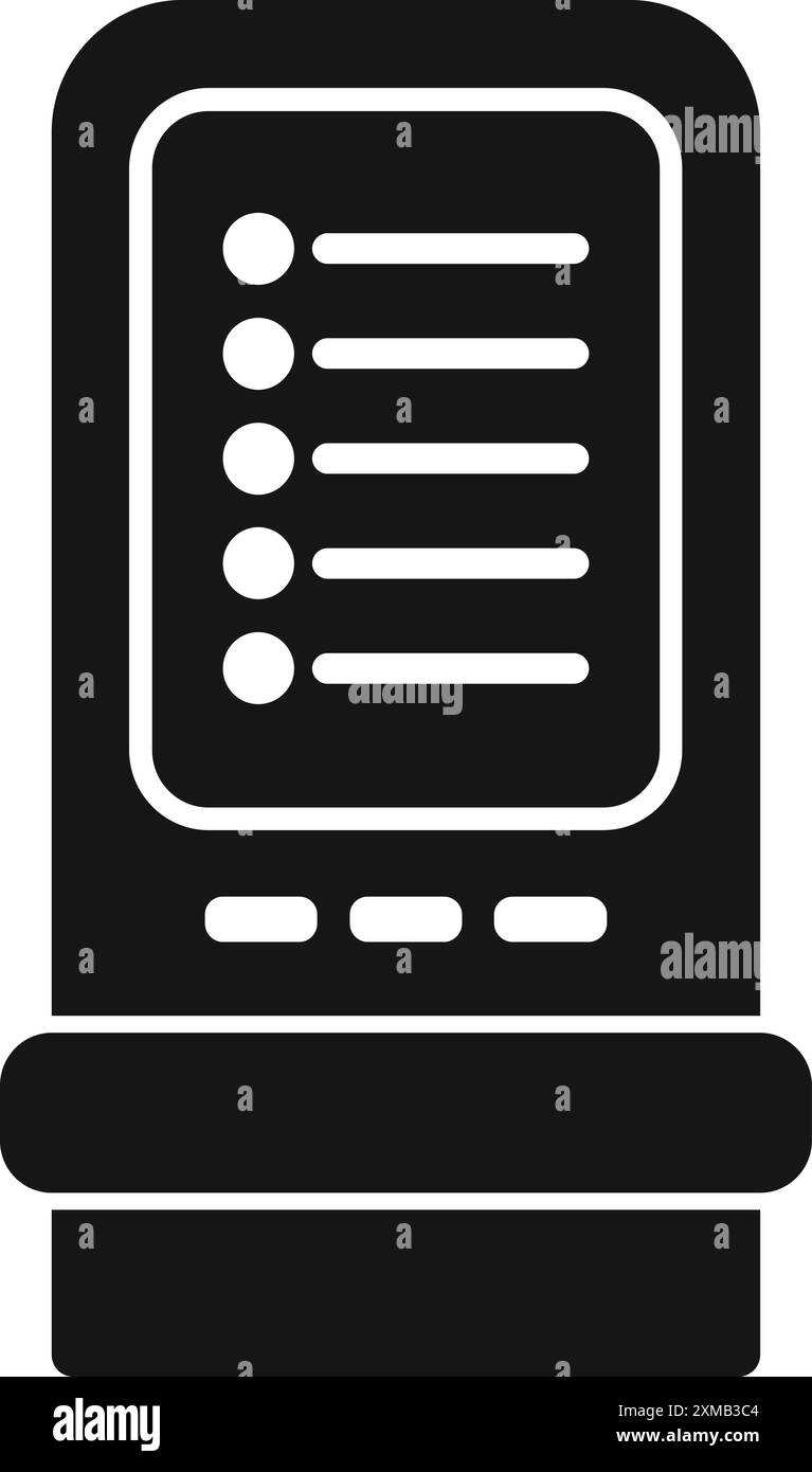 Parking meter icon showing payment options and display screen Stock ...