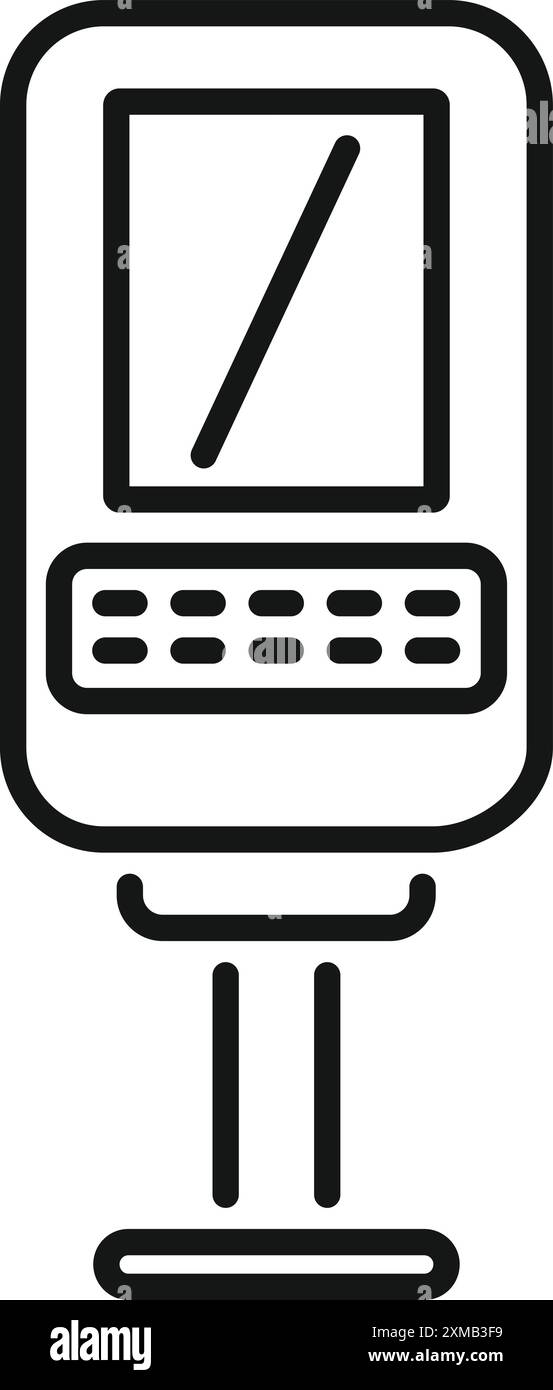 Information kiosk with blank screen displaying important public data ... Information kiosk with blank screen displaying important public data ...