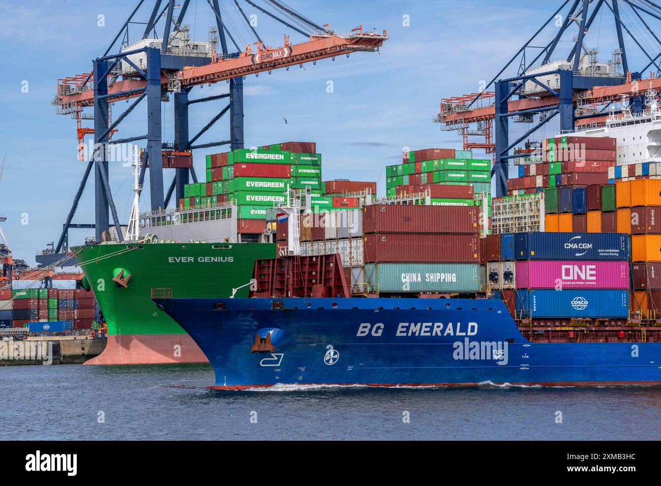 Euromax Container Terminal, BG Emerald of BF Fright Line, container ...