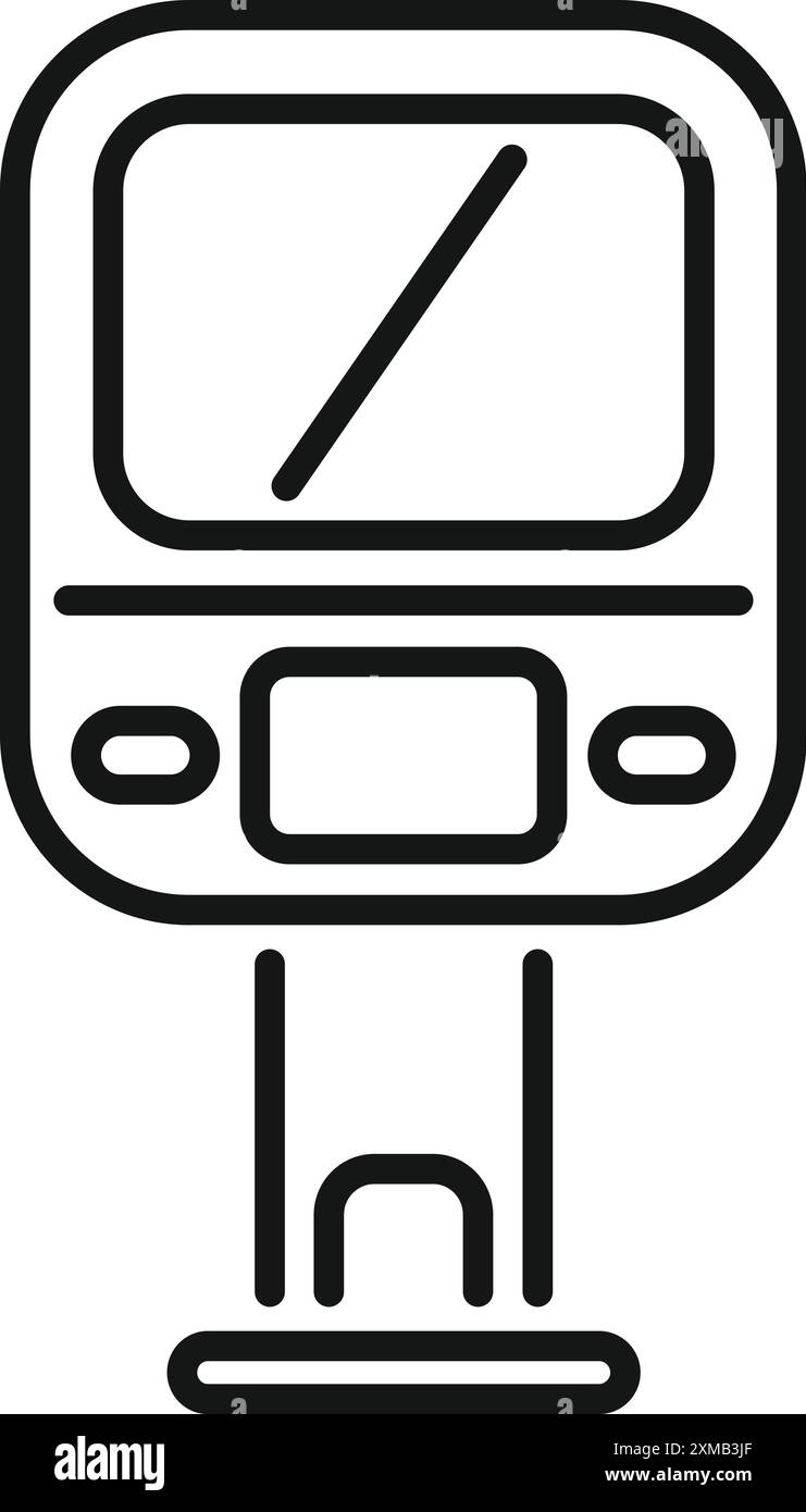 Simple icon of a digital display showing train arrival time Stock ...