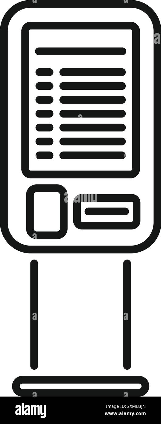 Icon of a self ordering interactive kiosk showing the menu in a fast food restaurant Stock ...