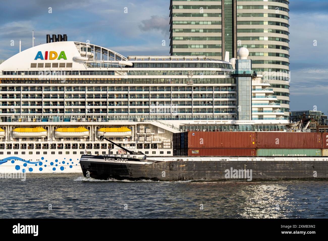 Cruise ship Aida Prima at the Cruise Terminal of Rotterdam, Kop van ...