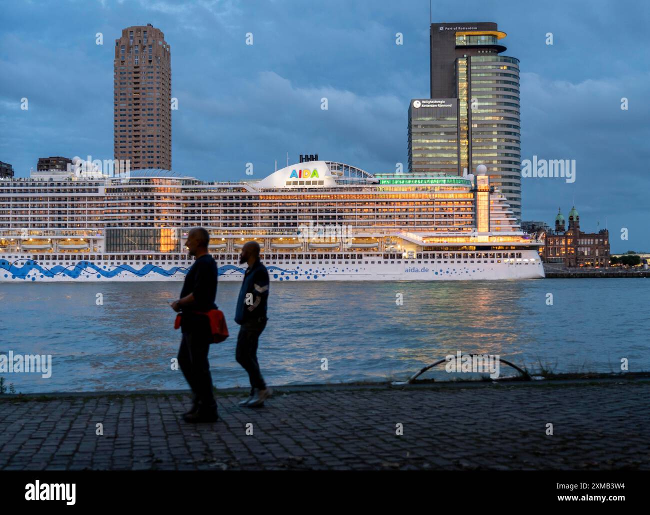 Cruise ship Aida Prima at the Cruise Terminal of Rotterdam, Kop van ...