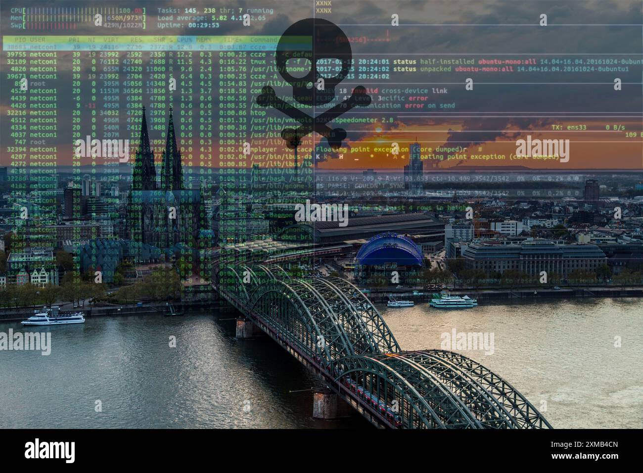 Symbolic image cyberattack, computer crime, cybercrime, computer ...