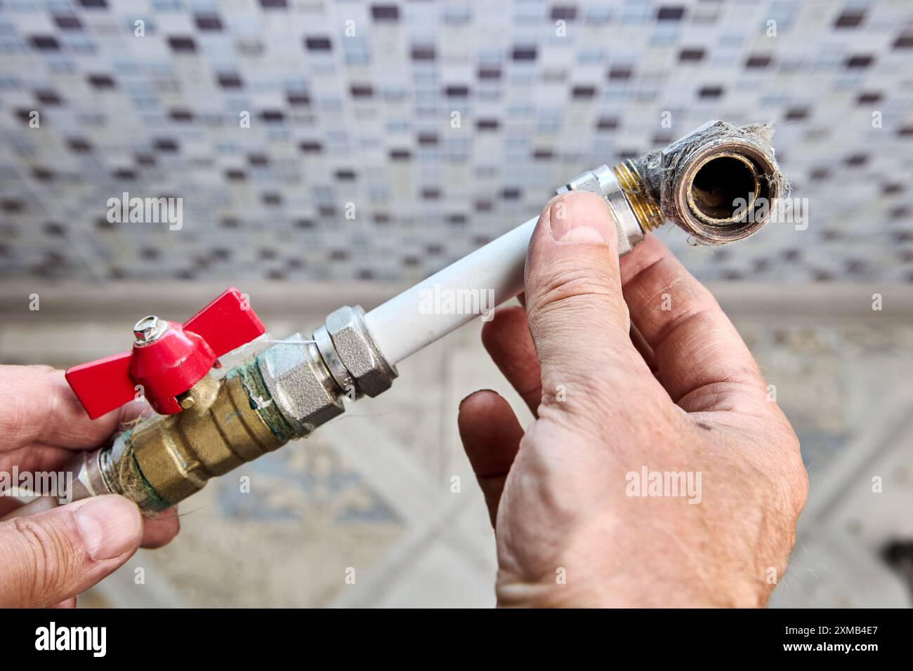 Crimp collet compression fitting angle with transition to an external ...