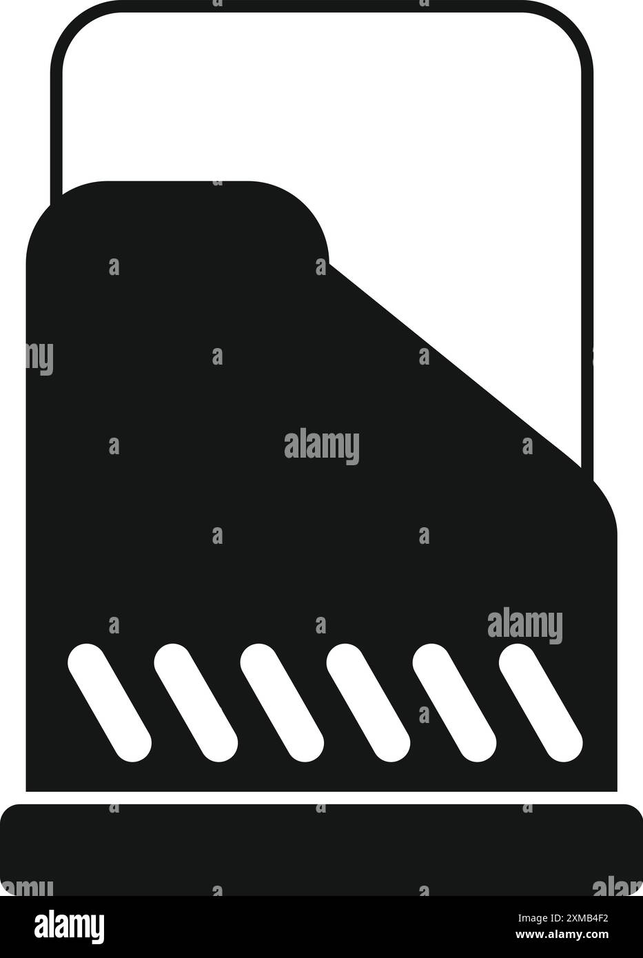 Black silhouette icon of a full body scanner used in airports for ...