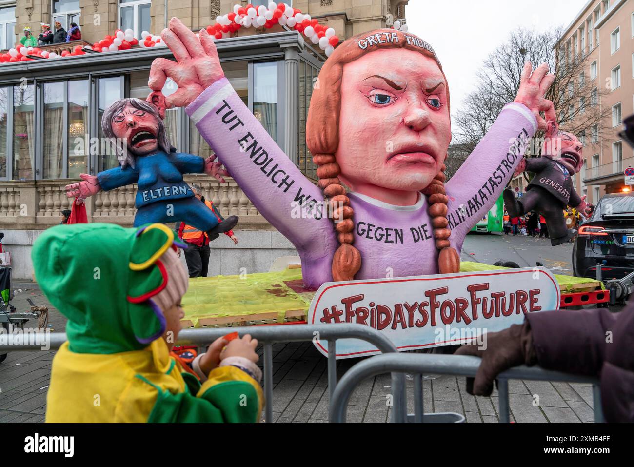 Rose Monday parade in Duesseldorf, street carnival, carnival float, by ...