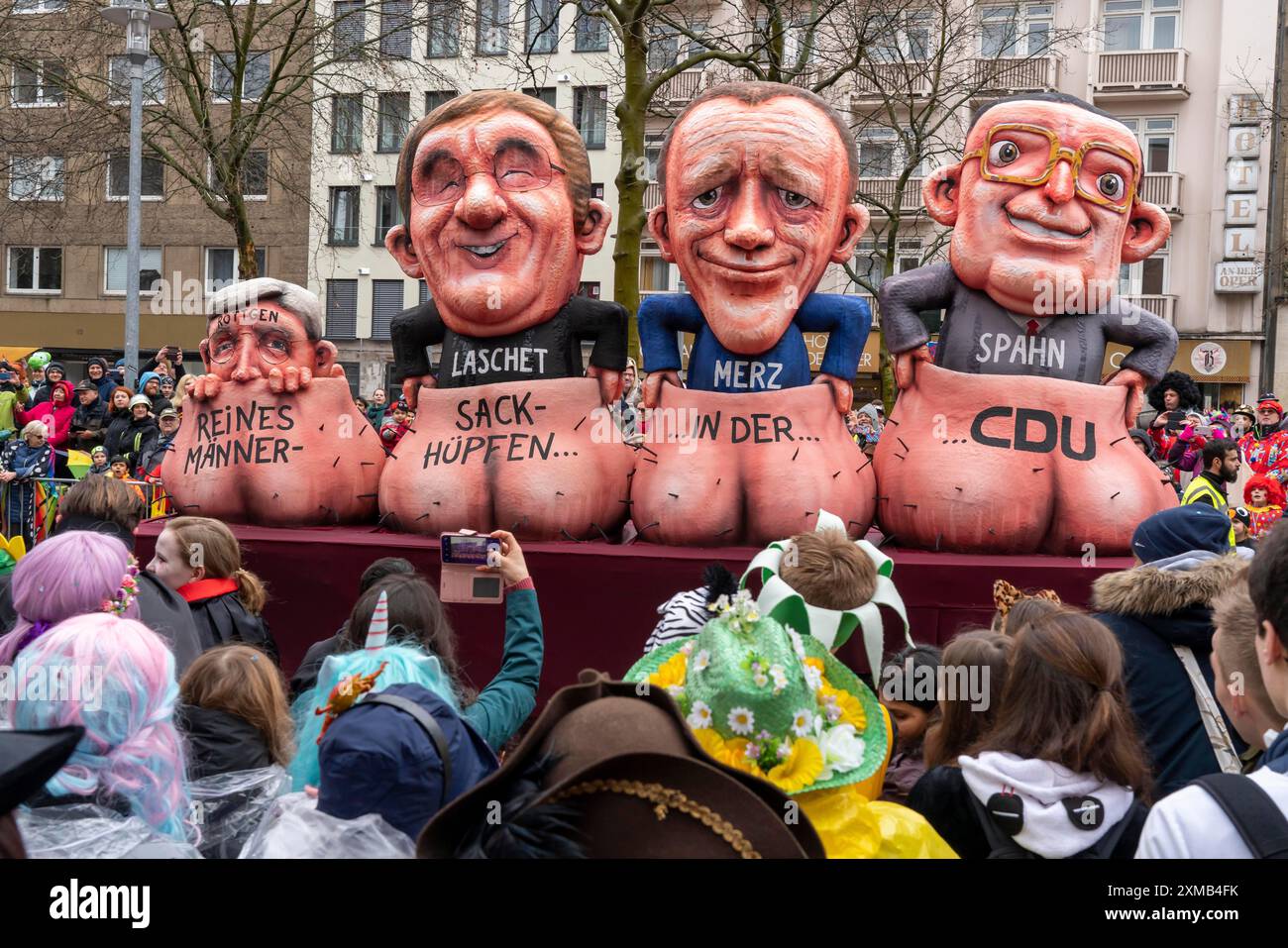 Rose Monday parade in Duesseldorf, street carnival, carnival float, by ...