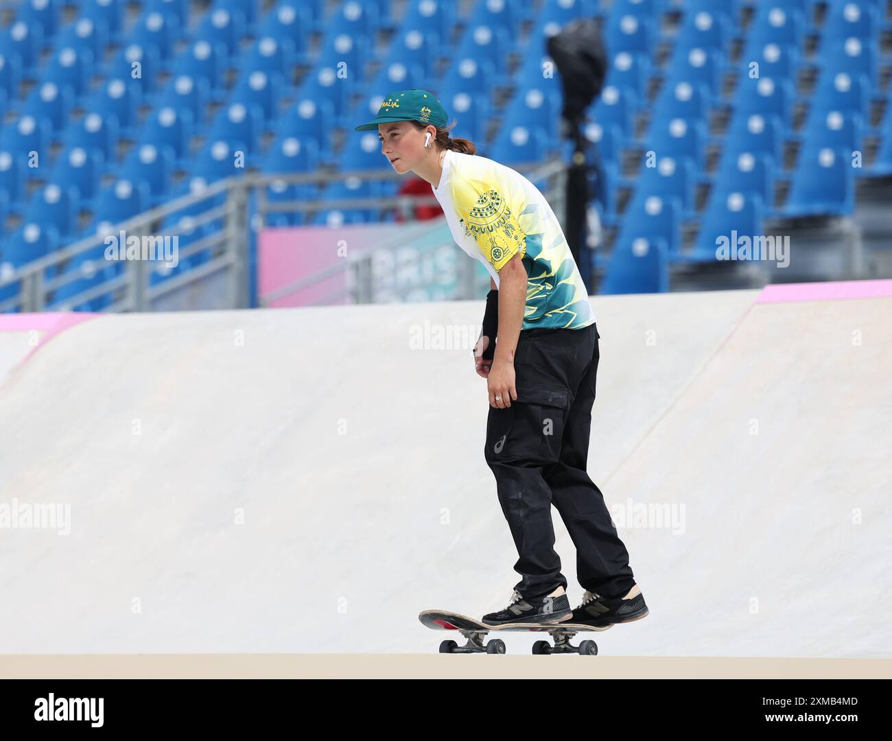 Live Lovelace of team Australia during a Skateboarding training session ...