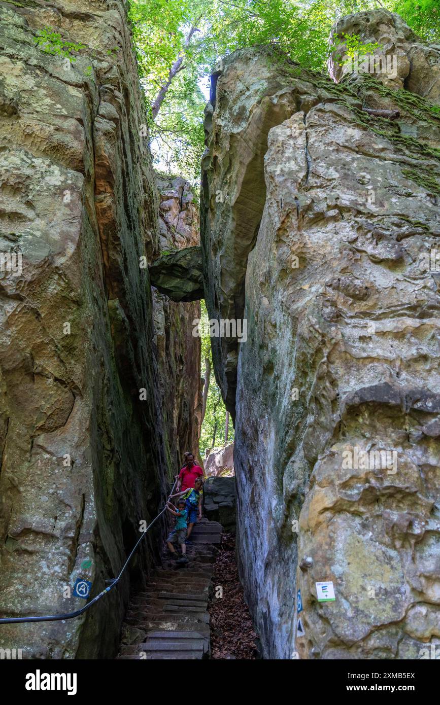 The Devil's Gorge, narrow, accessible gorge of sandstone rocks, with ...