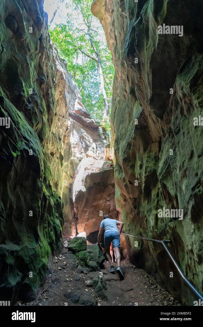 The Devil's Gorge, narrow, accessible gorge of sandstone rocks, with ...