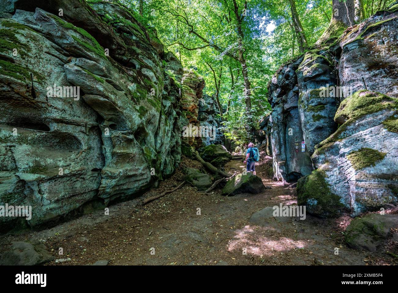 The Devil's Gorge, narrow, accessible gorge of sandstone rocks, with ...