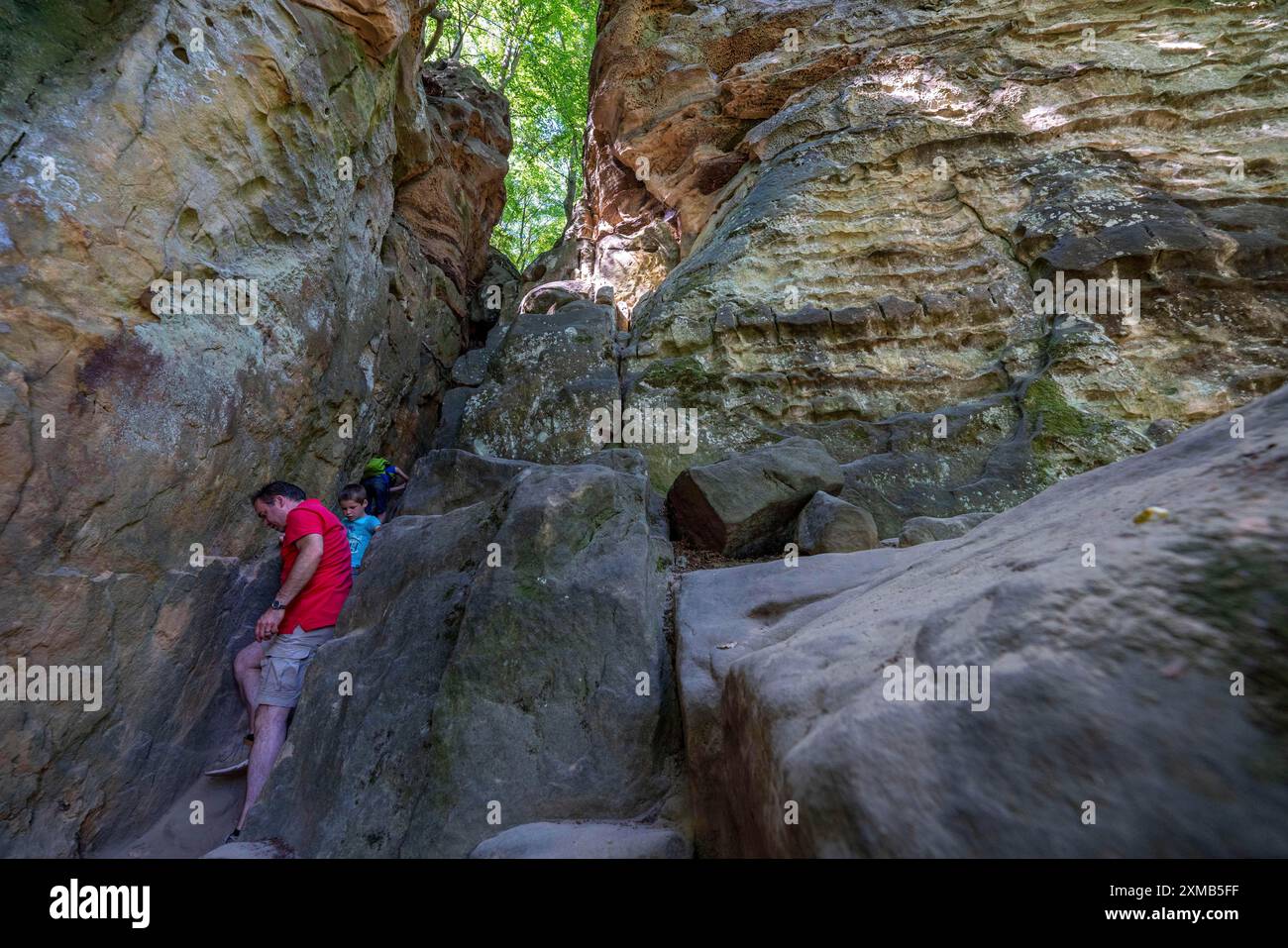 The Devil's Gorge, narrow, accessible gorge of sandstone rocks, with ...
