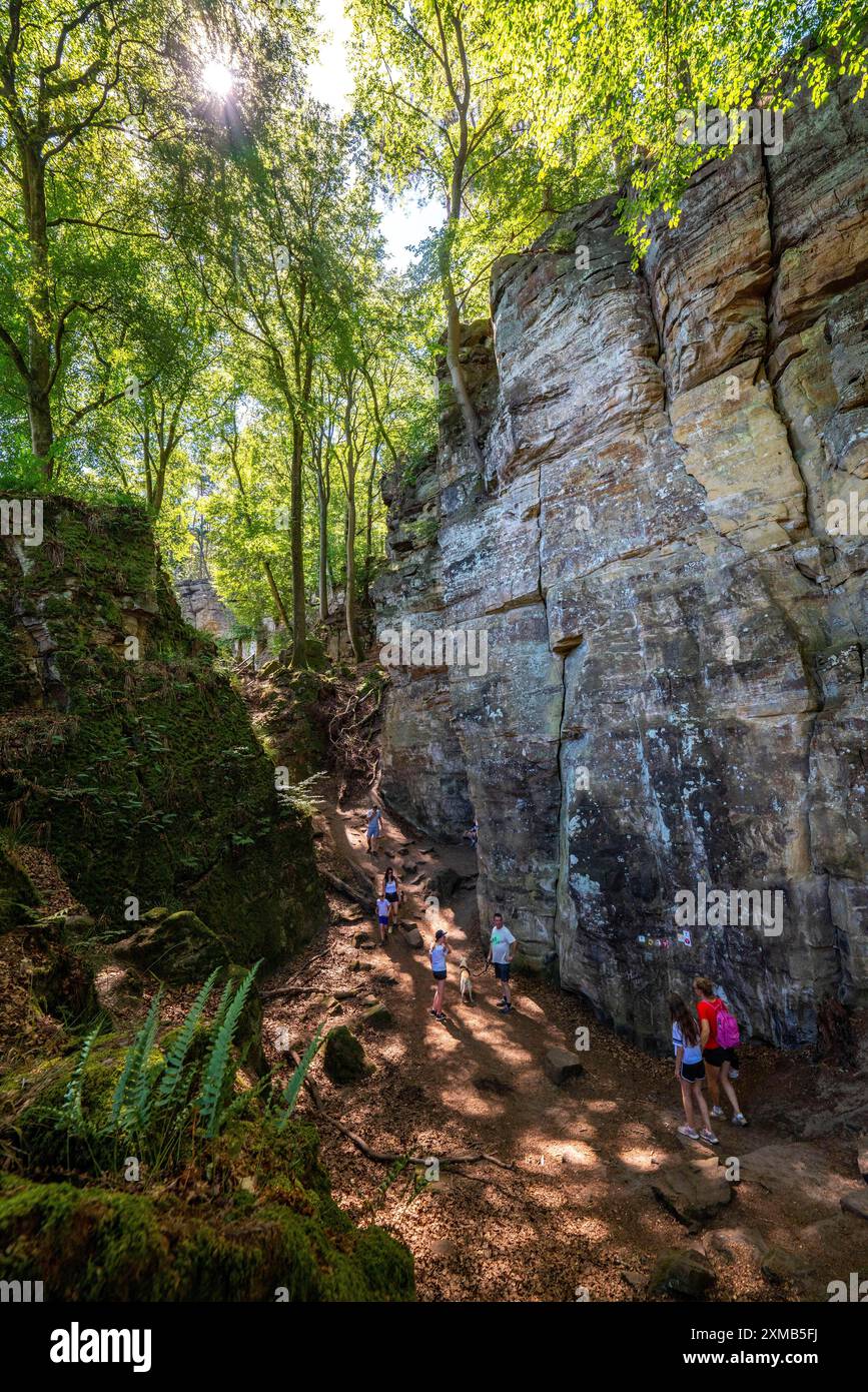 The Devil's Gorge, narrow, accessible gorge of sandstone rocks, with ...