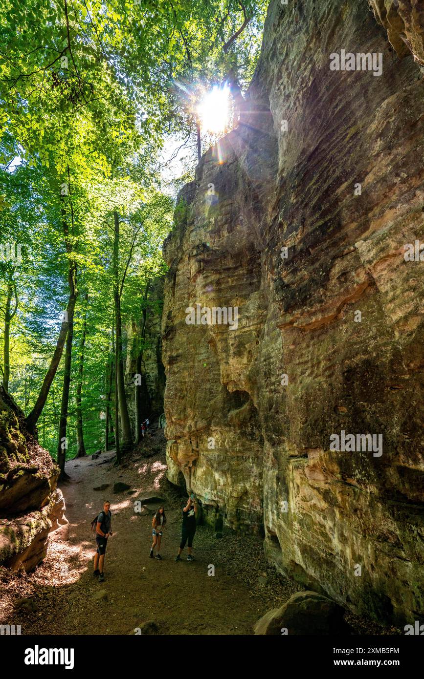 The Devil's Gorge, narrow, accessible gorge of sandstone rocks, with ...
