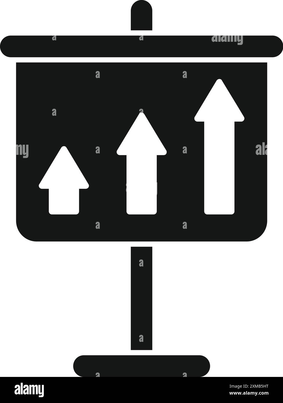 Graph showing upward trend Black and White Stock Photos & Images - Alamy