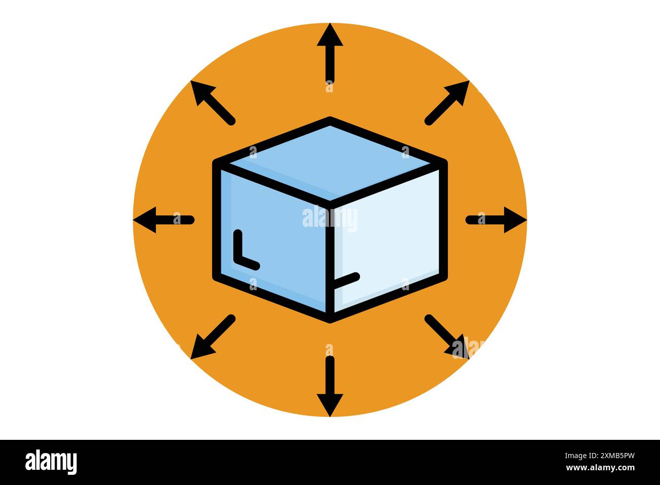 Distribution icon. pack box with arrow. icon related to delivery ...