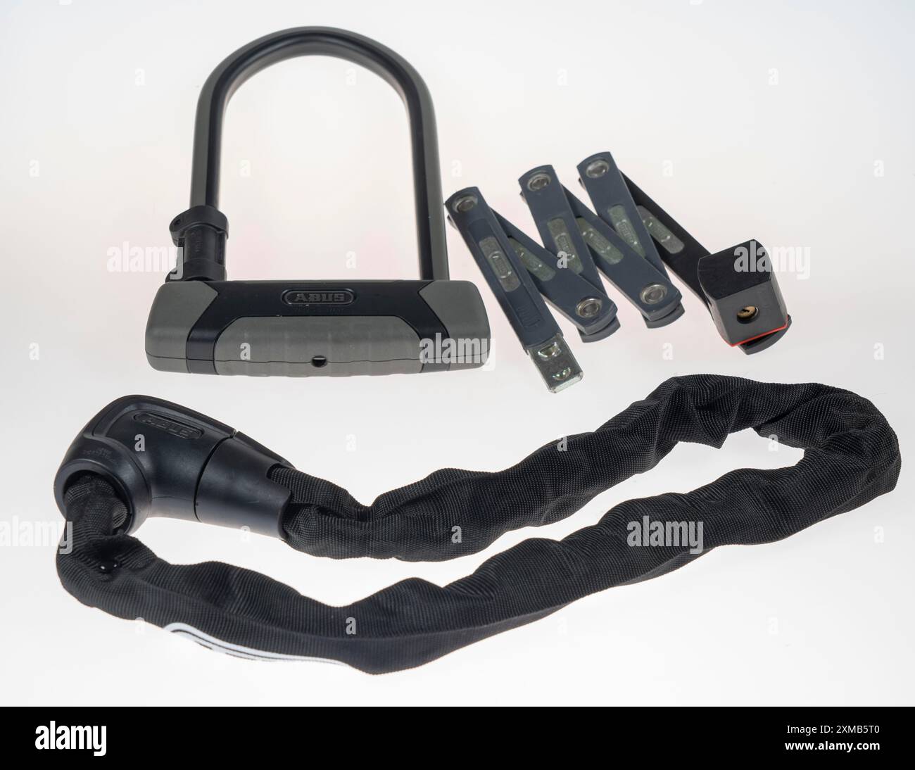 Various bicycle locks, U-lock, chain lock, folding lock Stock Photo - Alamy