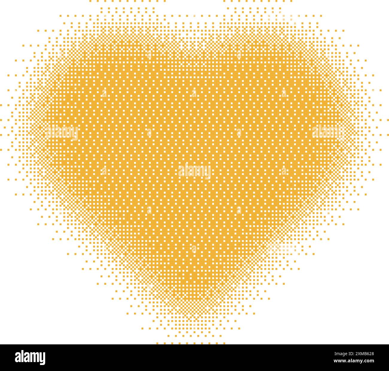 Gothic yellow heart with grunge texture and halftone gradient. Y2K ...