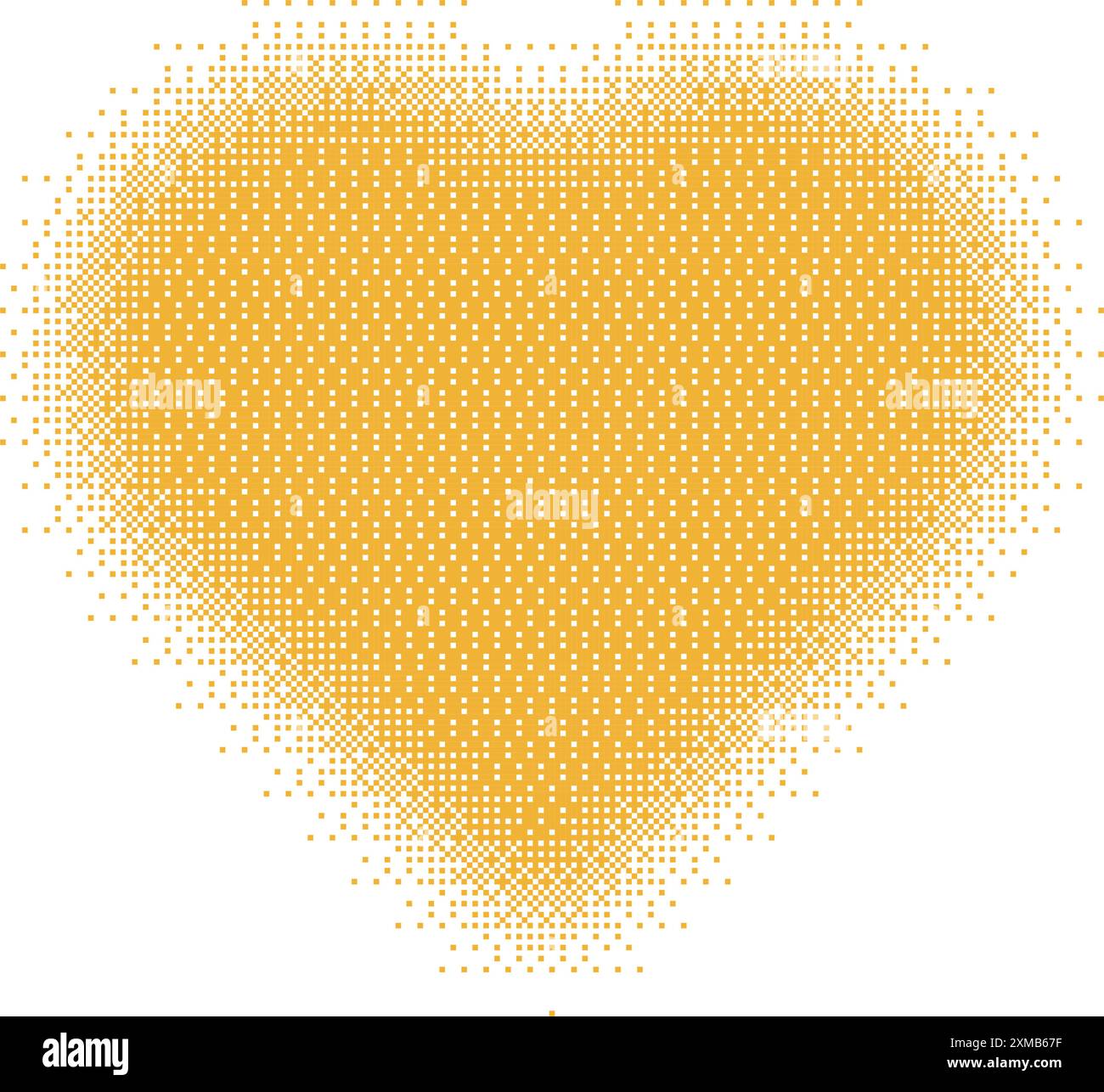 Gothic yellow heart with grunge texture and halftone gradient. Y2K ...
