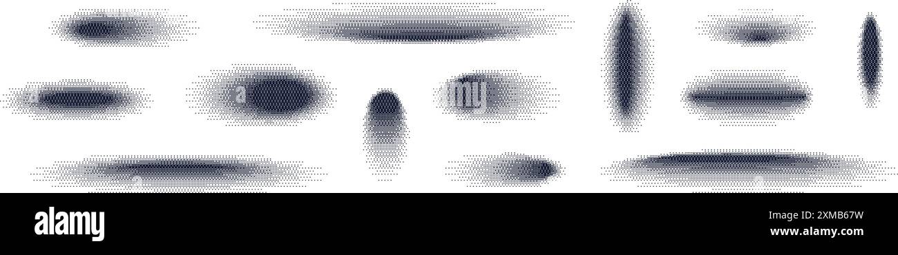 Gradient dot shadow effect with grainy texture. Halftone circles and ...