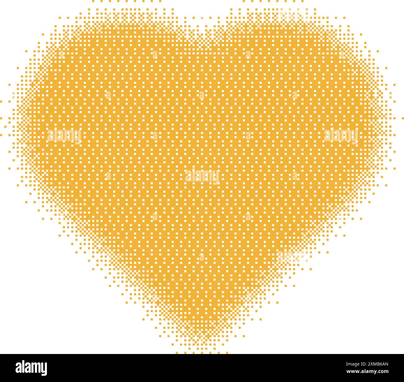 Gothic yellow heart with grunge texture and halftone gradient. Y2K ...