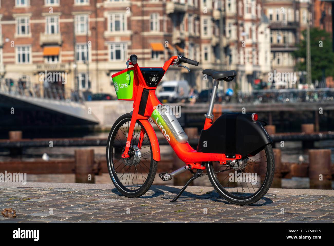 Rental bike, e-bike, from the provider Lime, in Copenhagen, Denmark ...