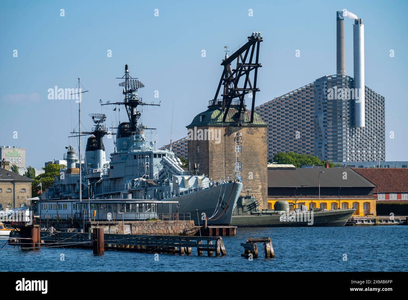 Museum ship, frigate Peder Skram, at the naval station Copenhagen on ...