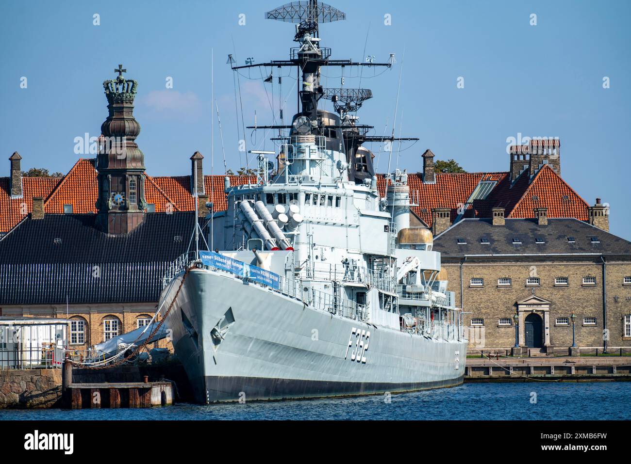 Museum ship, frigate Peder Skram, at the Copenhagen Naval Station on ...