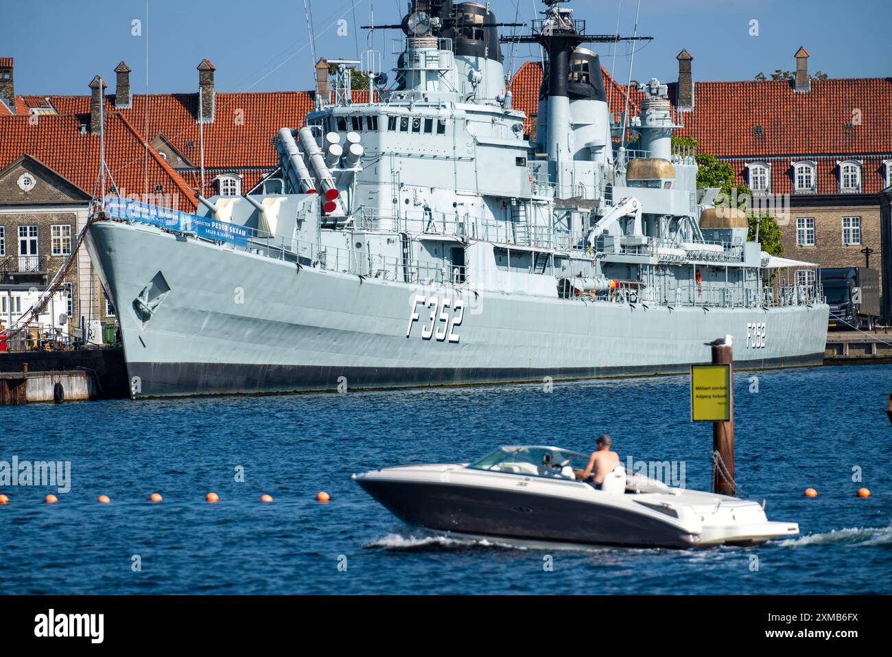 Museum ship, frigate Peder Skram, at the Copenhagen Naval Station on ...