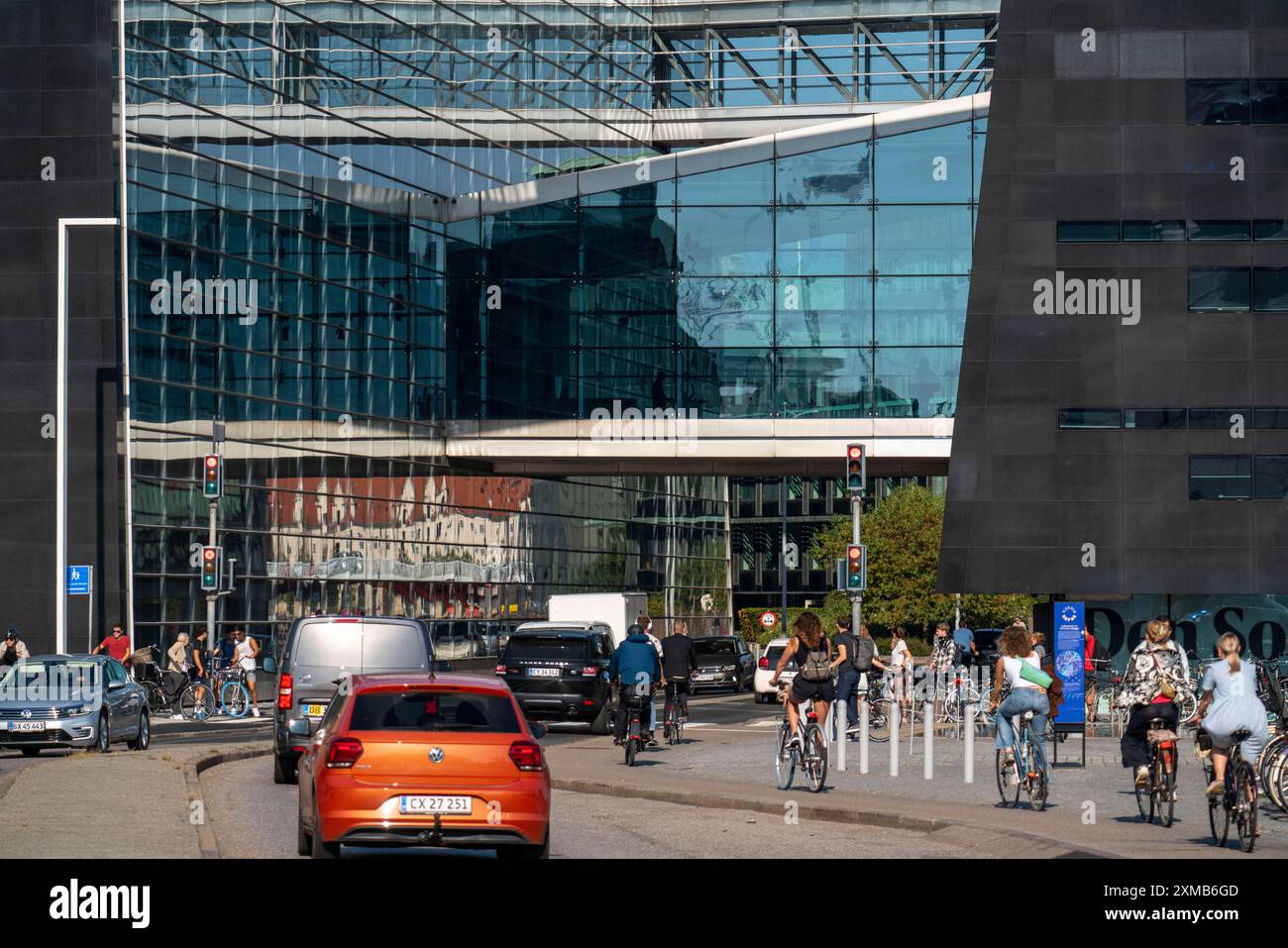 The Danish Royal Library, new building, the so-called Black Diamond, at ...