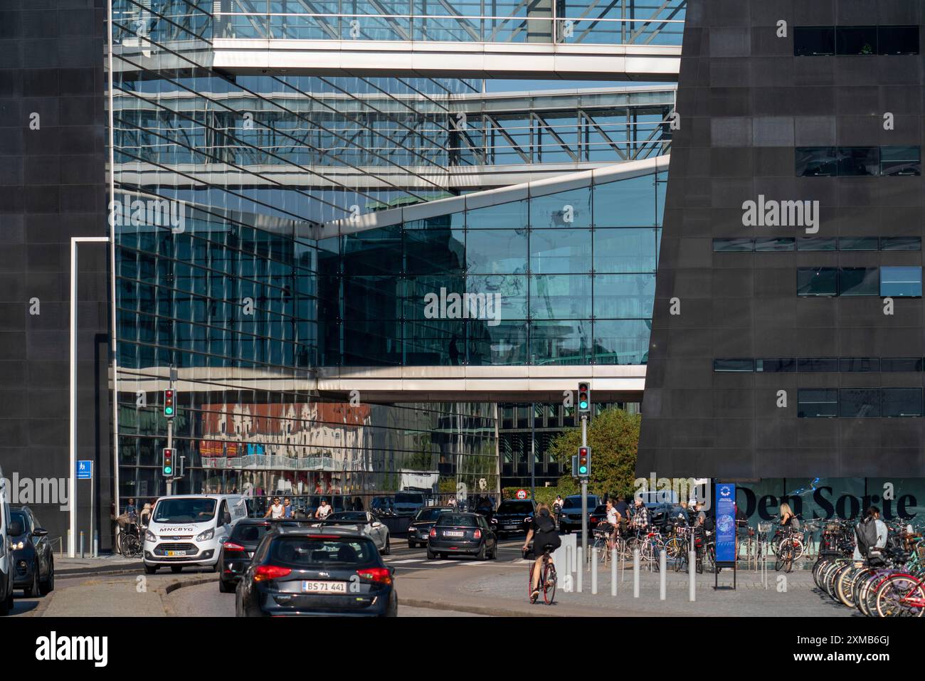 The Danish Royal Library, new building, the so-called Black Diamond, at ...