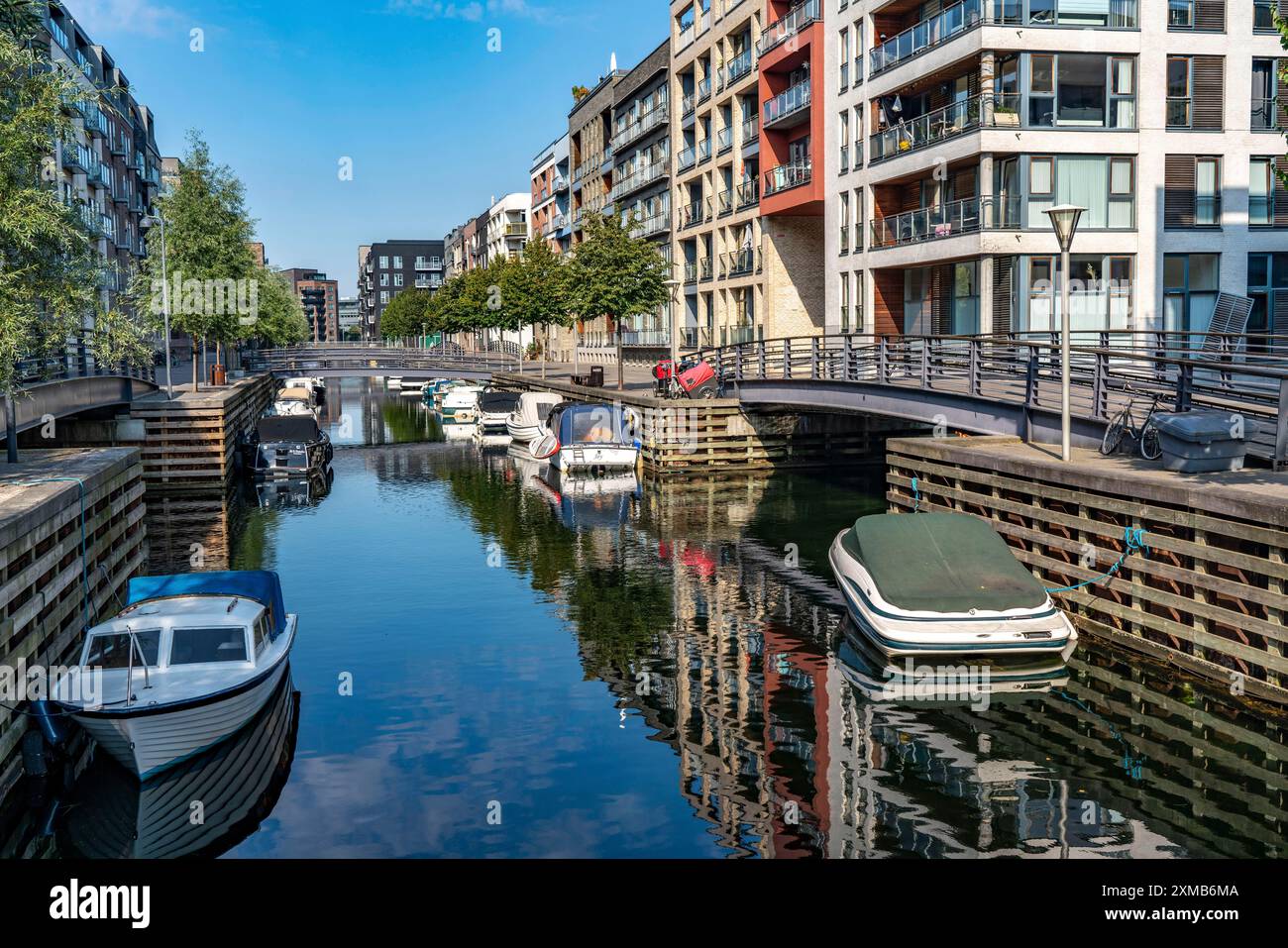 Sluseholmen neighbourhood, on an artificial island, former industrial ...