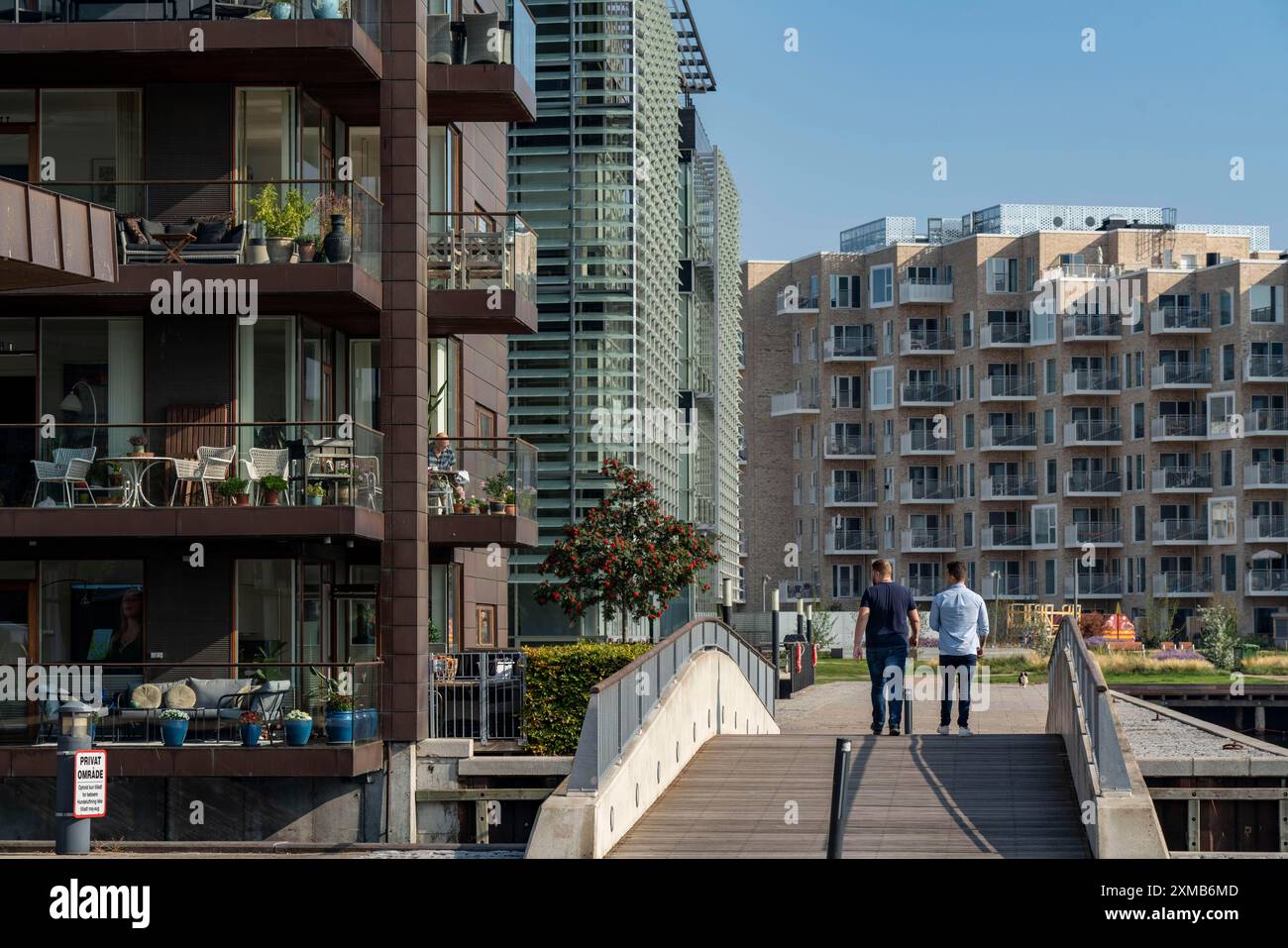 Sluseholmen neighbourhood, on an artificial island, former industrial ...